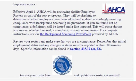 How To Update Your AHCA Background Staff Roster - ALF Boss